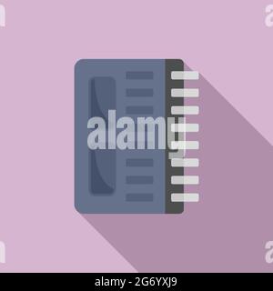 Gyroscope processor icon flat vector. Accelerometer phone sensor ...