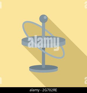Gyroscope icon flat vector. Phone momentum. Sensor gravity isolated ...