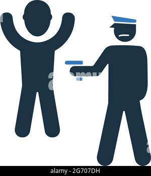 Arrest, police, hands up icon - Use for commercial purposes, print ...