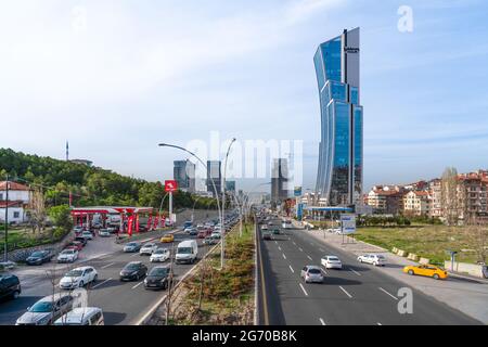 Ankara, Turkey - April 28 2021: Traffic density on the highway Stock ...