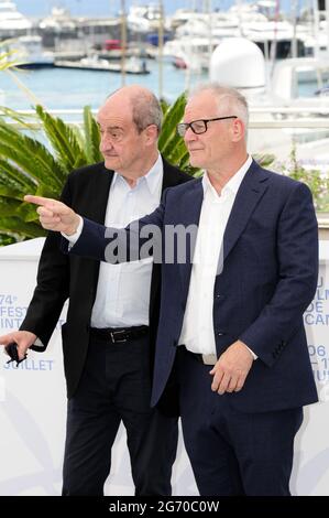 Thierry Fremaux, Pierre Lescure, Jury President Cate Blanchett attends ...
