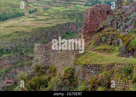 Inca complex at Pisac, Sacred Valley of the Incas, Cusco, Peru, South ...