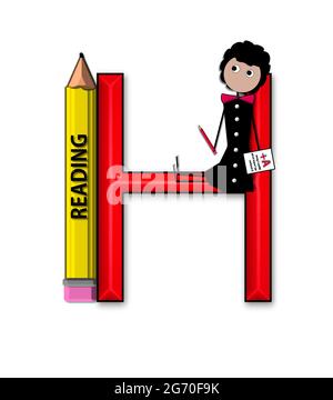 The letter K, in the alphabet set "Teacher and Class" is decorated with ...