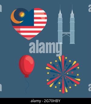 Happy merdeka independence with balloons Stock Vector Image & Art - Alamy