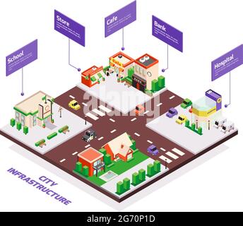 Home building infographics with isometric houses and charts vector ...