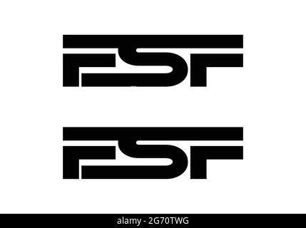 Initial Monogram Letter FSF Logo Design Vector Template F S F Letter ...