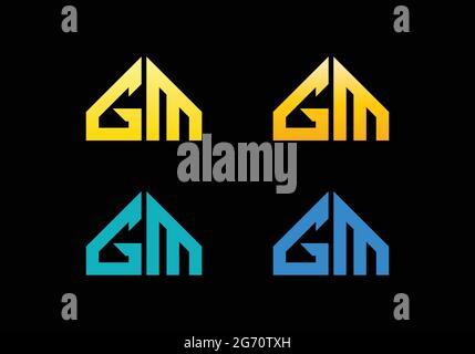 Initial Monogram Letter GM Logo Design Vector Template G M Letter Logo ...