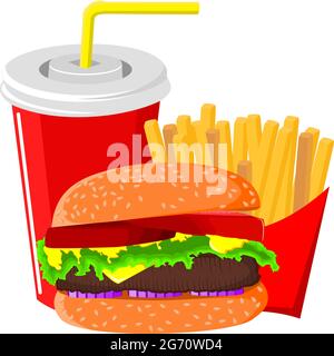 Fast food restaurant meals menu 4 samples square composition with taco ...