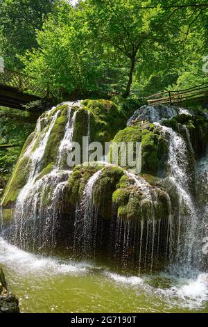 Mountain Waterfall Bigar in Sun Light Rays Stock Photo - Alamy