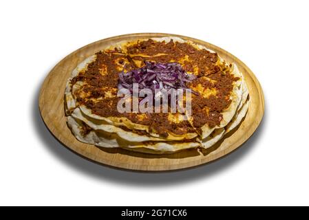 Turkish Food Kayseri Yaglama with Minced Meat, Yogurt and Tomato Paste ...