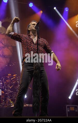 Piero Pelu at the Marostica Summer Festival 2021 with the first stop of ...