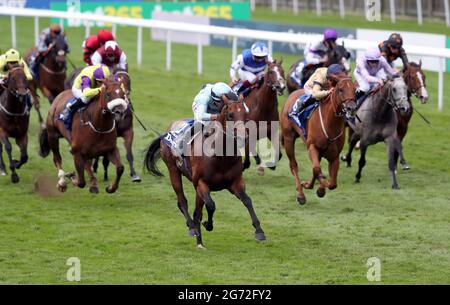 Starman ridden by jockey Tom Marquand on their way to winning the ...
