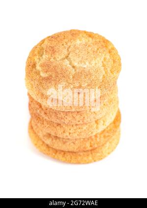 Classic Snickerdoodle Cookies Isolated on a White Background Stock ...