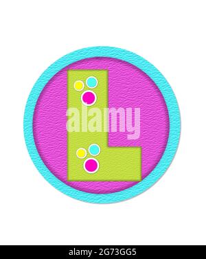 The letter L, in the alphabet set "Crinkle Paper", is purple with large ...