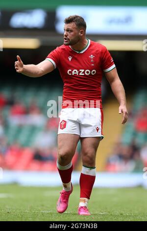 Cardiff, UK. 10th July, 2021. Pablo Matera of Argentina scores his ...