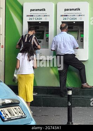 Turkish ATM Machine, Istanbul, Turkey Stock Photo - Alamy