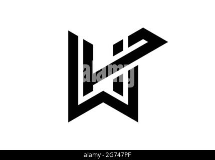 WH monogram letter company logo elements templates alphabet for ...