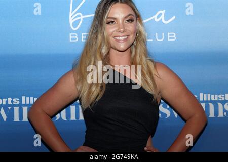 Sports Illustrated model Chelsea Heath walks in the 2021 runway show ...