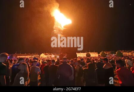 A loyalist bonfire in Portadown Co Armagh cancelled because of Covid-19 ...
