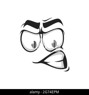Angry mischievous emoji emoticon face making a grimace, sticking out ...