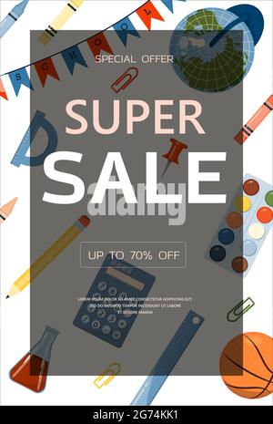 back to school lettering with supplies Stock Vector Image & Art - Alamy