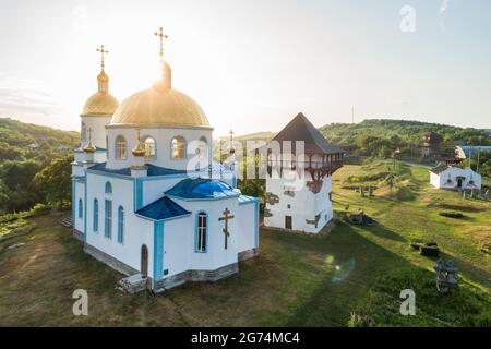 Aerial sunset view of Busha state Historical and Cultural Reserve ...