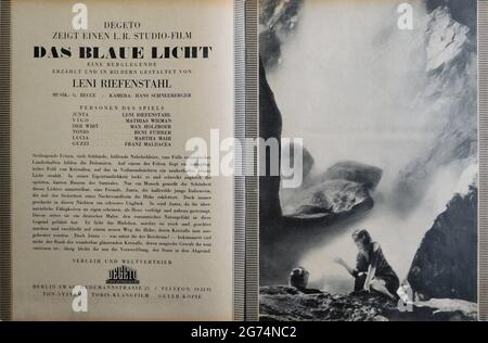 LENI RIEFENSTAHL in DAS BLAUE LICHT aka THE BLUE LIGHT 1932 director ...