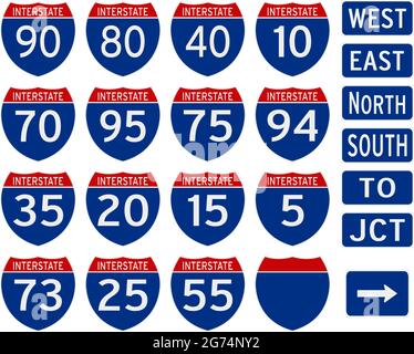 United States of America road and highway map. Vector illustration ...