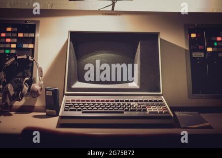 Cheshire, UK - 25th June 2021: Vintage Cold War Missile Silo computer ...