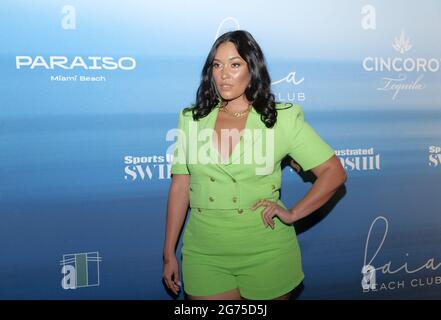 MIAMI, FLORIDA - JULY 10: Amanda Kay walks the runway during the 2021 ...
