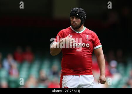 Nicky Smith of Wales looks on. Rugby international friendly , Wales v ...