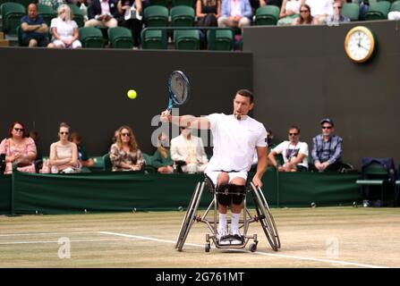 Joachim Gerard in action during his Gentlemen's Wheelchair Singles ...