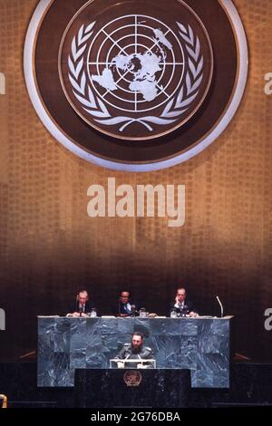Fidel Castro at the United Nations General Assembly in September 1960 ...