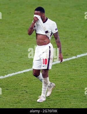 Raheem Sterling of England dejected during the UEFA European ...