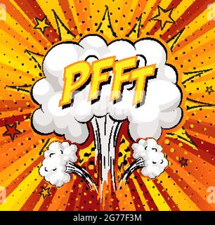 Comic speech bubble with pfft text illustration Stock Vector Image ...