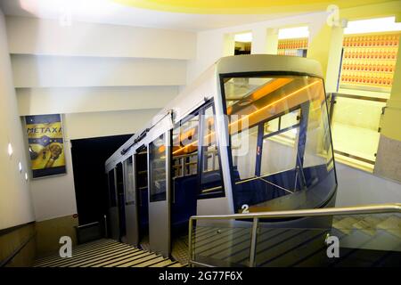 The Lycabettus Funicular is a funicular railway to the top of Mount ...