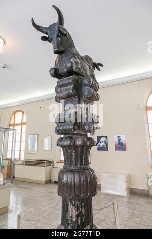 Iran, Tehran, National Museum, Bull shaped column capital, (Persepolis ...