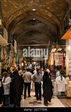 Tehran bazaar, historical trading center with arched passageway as ...