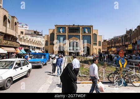 Entrance facade, Bazaar Reza, Mashhad, Razavi Khorasan Province, Iran ...