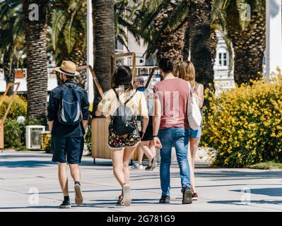 SPLIT, CROATIA - Jun 02, 2021: Construction worker working at ...