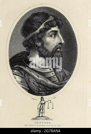 Aristides (530-468 BC). Athenian statesman. The Ostracism of Aristides ...