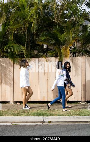 Capture of a high school friends in Hawaii Stock Photo - Alamy