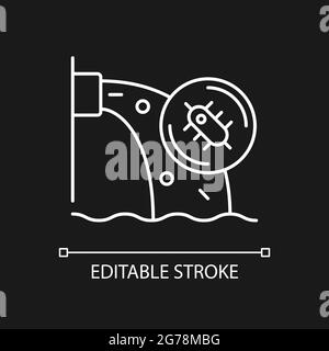 Groundwater white linear icon for dark theme Stock Vector Image & Art ...