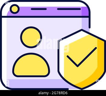 Securing accounts linear icon Stock Vector Image & Art - Alamy