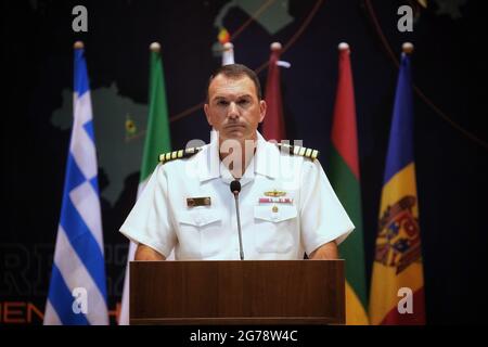 ODESA, UKRAINE - JULY 9, 2021 - Deputy Commodore, Destroyer Squadron 60 ...