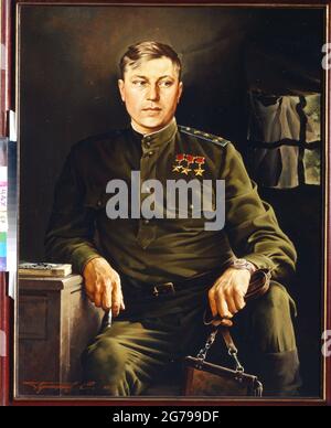 ALEXANDER POKRYSHKIN (1913-1985) Soviet ace pilot of WW2 Stock Photo ...