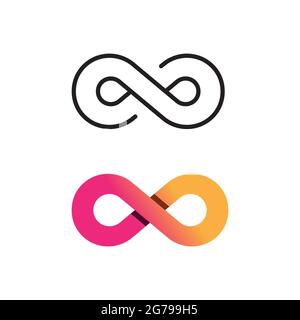 Infinity Design Vector icon illustration Logo template design Stock ...