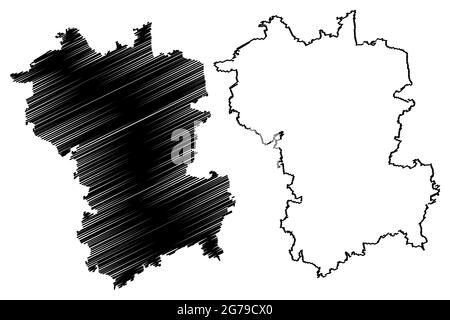 Gunzburg district (Federal Republic of Germany, rural district Swabia ...