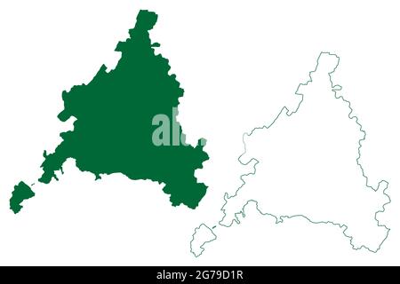 Ajmer district (Rajasthan State, Republic of India) map vector ...