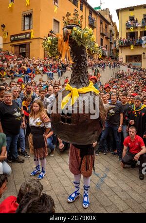 Dance of L'Àliga (the Eagle) in the Patum de Berga festival, UNESCO ...